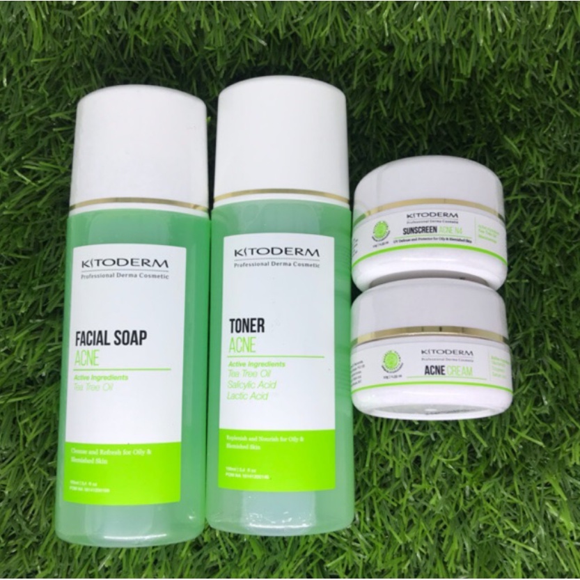 Jual Kitoderm Paket Acne Series isi 4 - anti jerawat & mencerahkan ...
