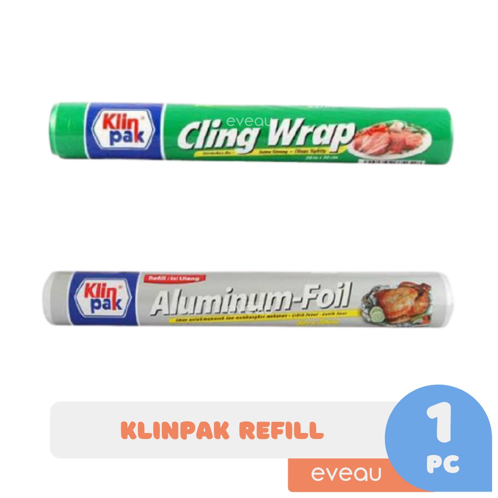 Jual Klin Pak Cling Wrap Refill 30 m x 30 cm dan Aluminium Foil Refill ...