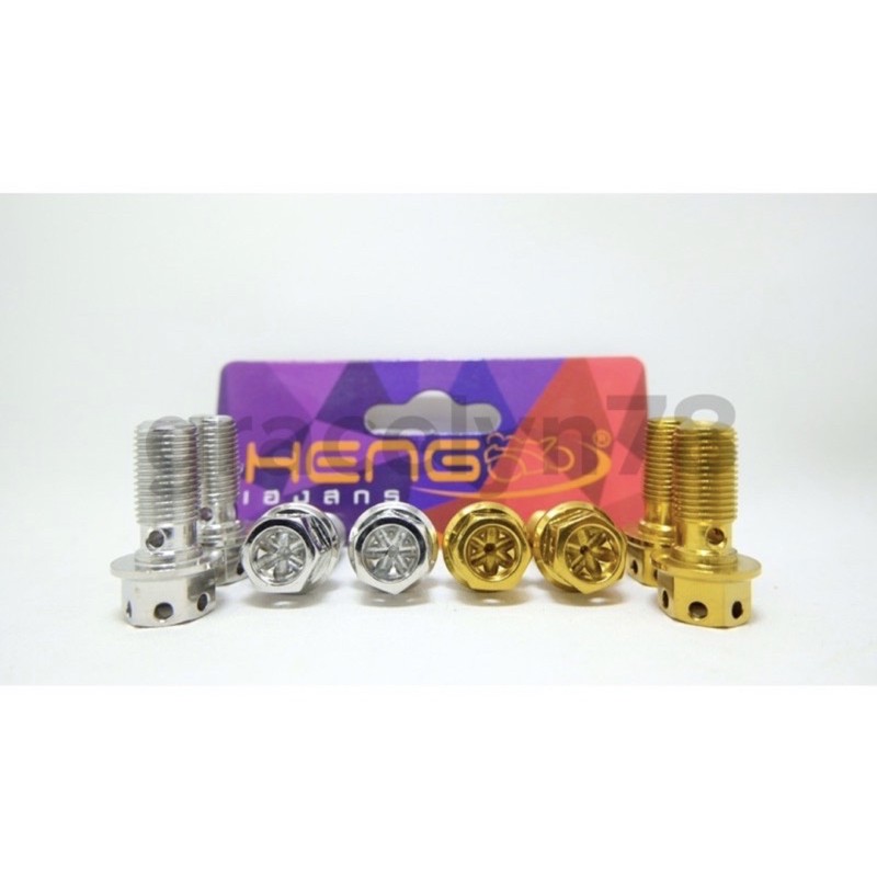 Jual baut probolt HENG gold flower nepel selang rem ke kaliper master rem drat kasar dan drat ...