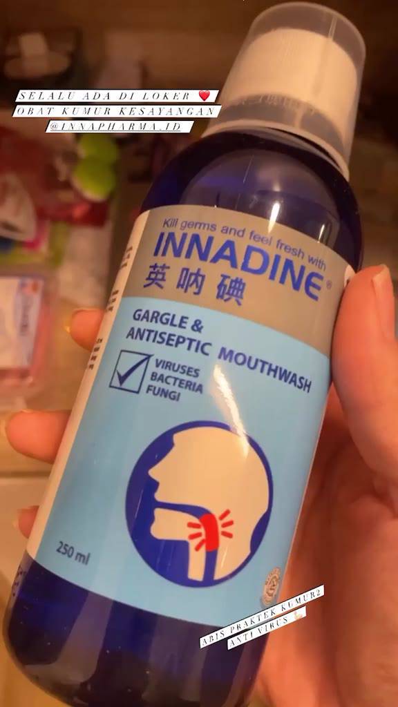 Jual INNADINE Gargle & Antiseptic Mouthwash Obat Kumur Antiseptik 250 ml | Shopee Indonesia