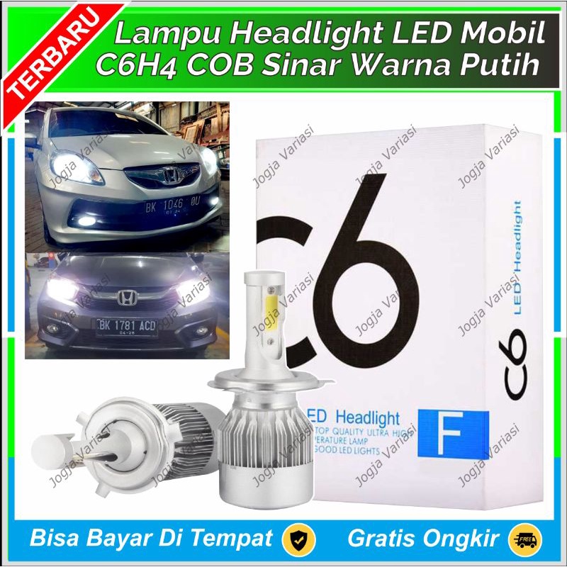 Jual LAMPU MOBIL C6 H4 C6H4 COB 2 SINAR PUTIH HEMAT DAYA: HONDA BRIO MOBILIO JAZZ CITY FREED ...