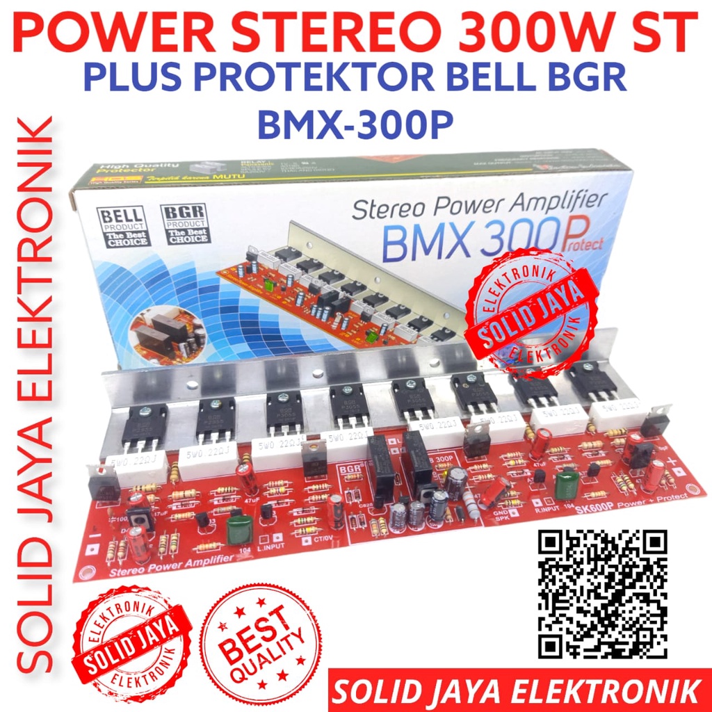 Jual KIT POWER STEREO 300W BMX300P PLUS PROTEKTOR BELL BGR - STEREO ...