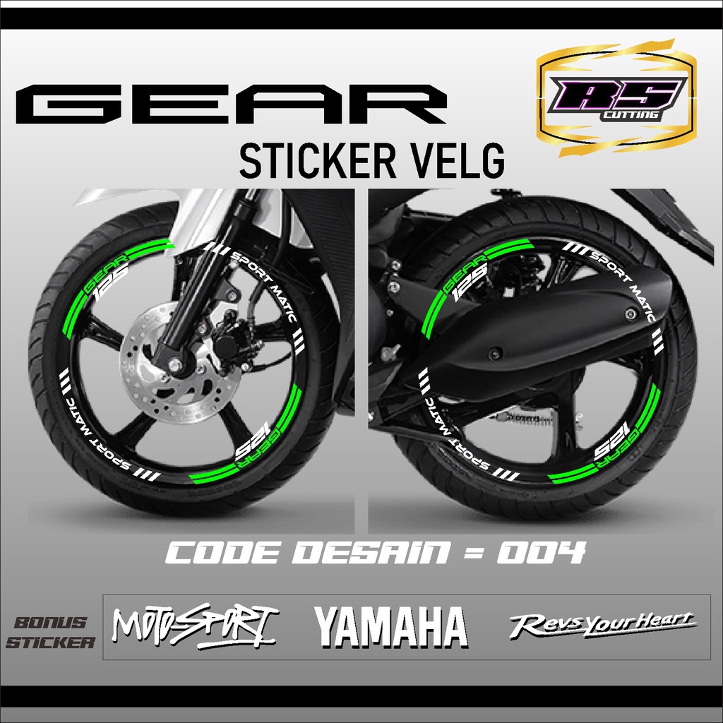 Jual STICKER VELG YAMAHA GEAR 125 List velg Yamaha GEAR 125 - Aksesoris ...