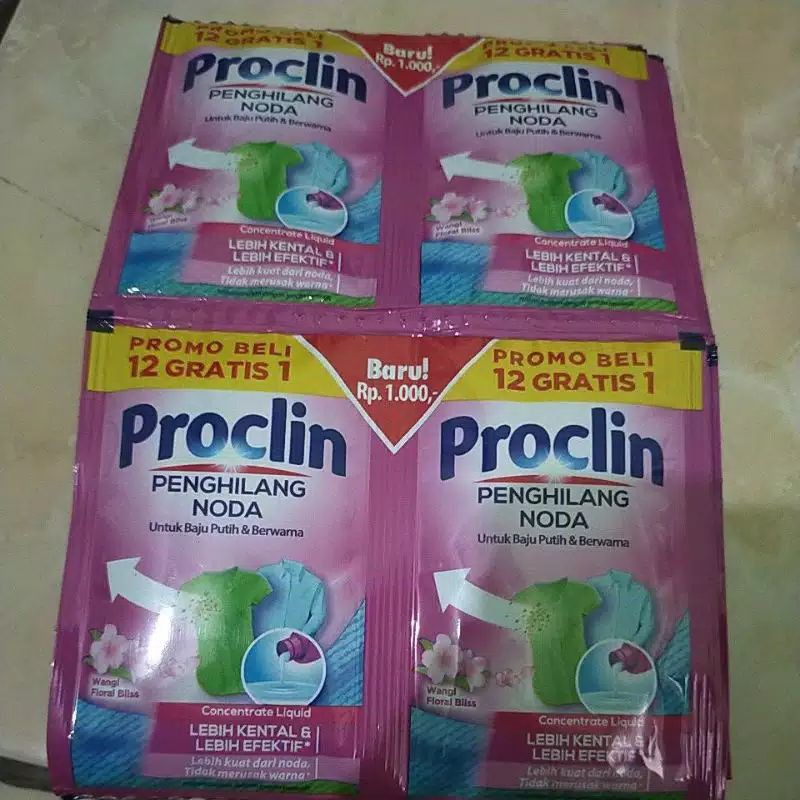 Jual PROCLIN SACHET 1 PACK (ISI 24 PCS) | Shopee Indonesia