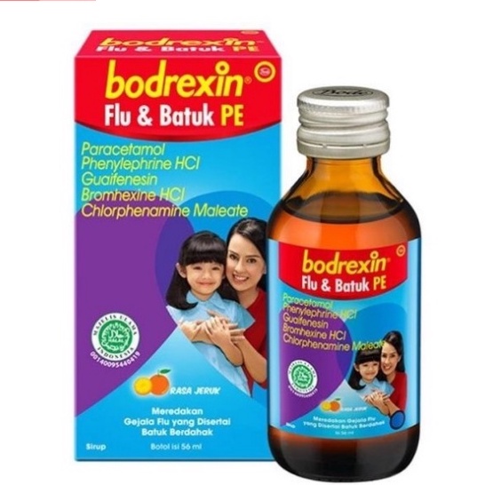 Jual BODREXIN FLU & BATUK PE SYRUP RASA JERUK 56 ML | Shopee Indonesia