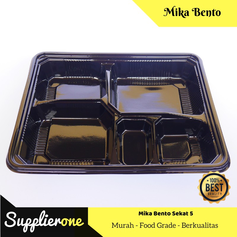 Jual Tray Bento / Mika Bento / Mika Bento 5 sekat / Mika Plastik Bento ...