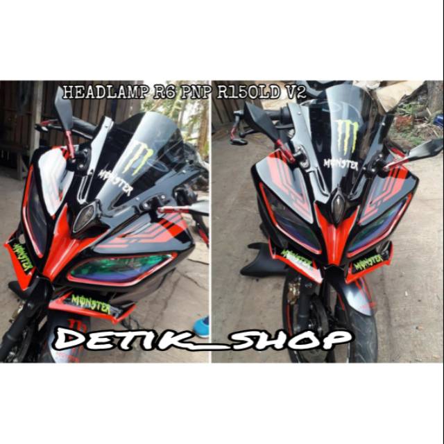 Jual Headlamp r15 v2 model Headlamp r6 plus winglet r15 V2 | Shopee ...