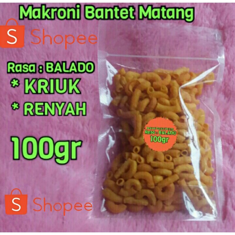 Jual Makroni bantet kriuk renyah rasa balado 100gr | Shopee Indonesia