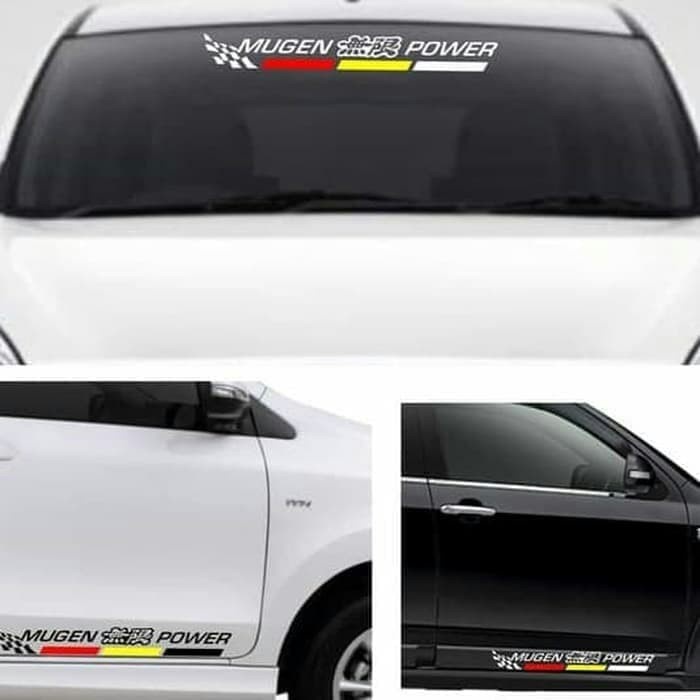 Jual Stiker Decorasi Mobil Universal / Stikerr Mugen Power Flag Cutting ...