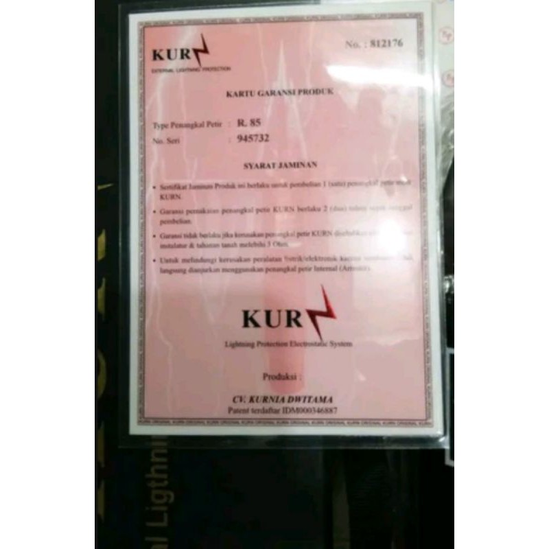 Jual penangkal petir KURN R 85/anti petir kurn r85/#KURN R85 | Shopee ...