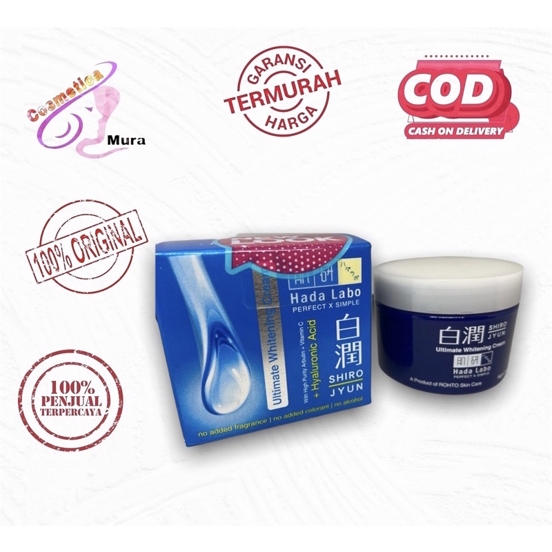 Jual 𝑘𝑏,𝑖𝑥 [ HADA LABO MOISTURIZER SHIROJYUN ULTIMATE WHITENING CREAM ...