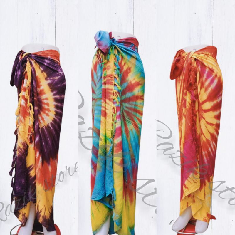 Jual KAIN BALI MOTIF TIEDYE/KAIN BALI RUMBAI/KAIN HIASAN KAMAR/KAIN ...