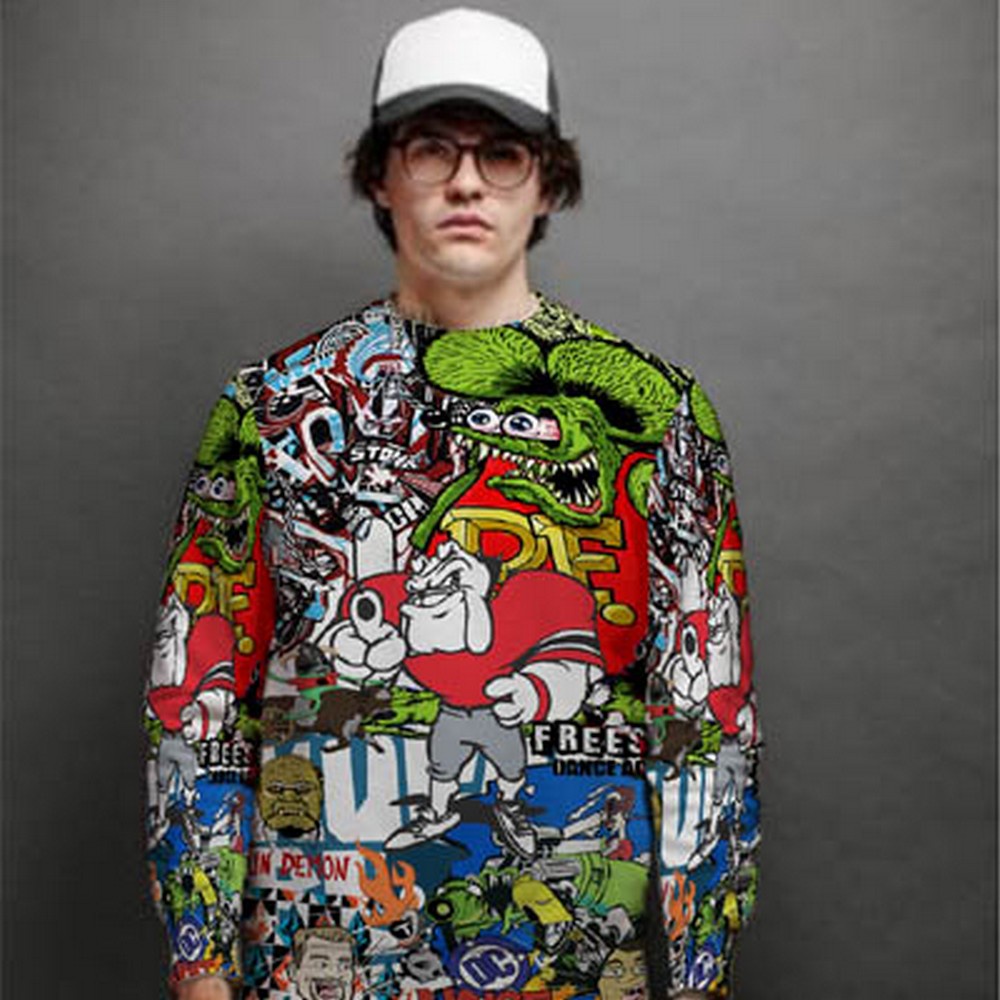 Jual Jaket Sweatshirt Hot Rod Freestyle Ed Roth Rat Fink Cap Racing ...