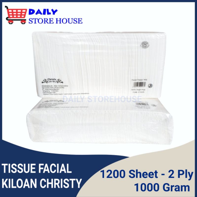 Jual Tissue Facial Kiloan 1000 Gram 1000 Sheets Tisu Wajah | Shopee ...