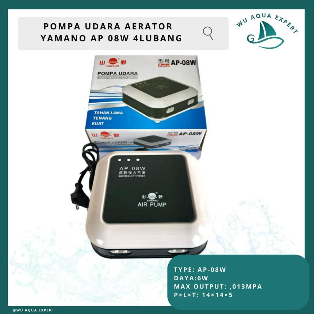Jual Pompa Udara Airpump Aerator YAMANO AP 08W Air Pump 4 Lubang MARVIN/ROSSTON AP 09 Udara ...