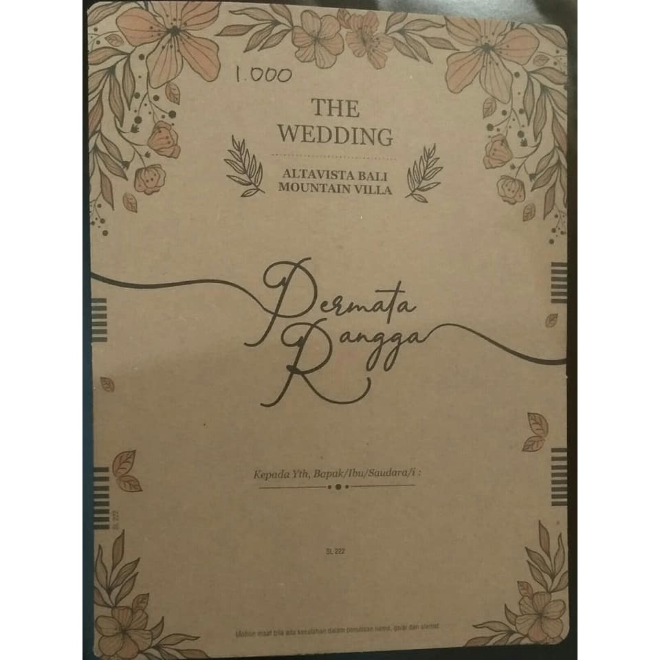 Jual KARTU UNDANGAN PERNIKAHAN / HAJATAN / MANTENAN / ULEM ULEM ...