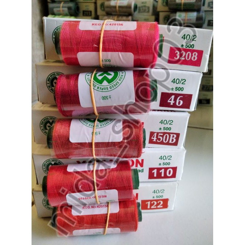 Jual benang jahit yamalon merah 500 yard | Shopee Indonesia
