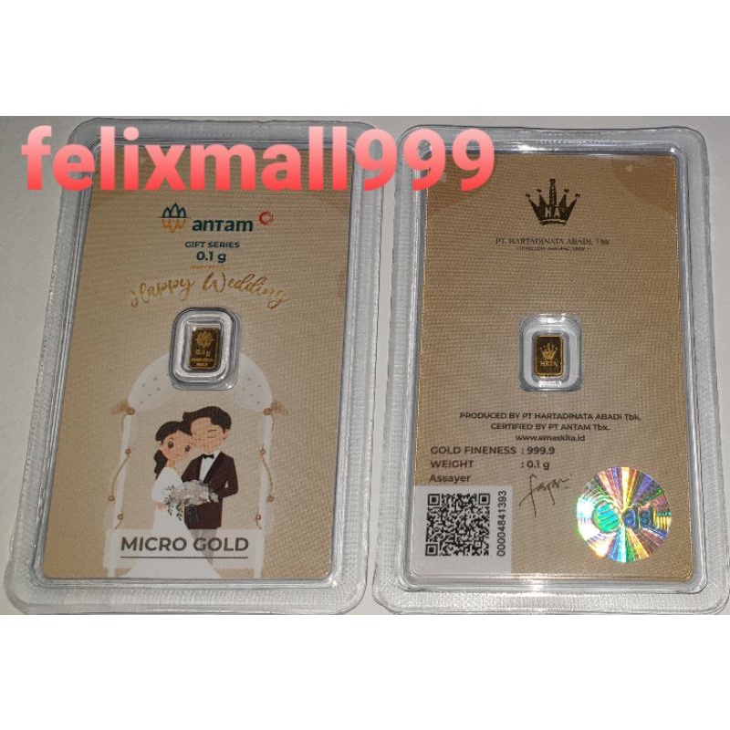 Jual LM MICRO GOLD ANTAM HARTADINATA LUXURY 0.1 GR / LOGAM MULIA HRTA ...