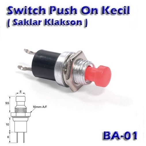 Jual Switch Push On Kecil ( Saklar Klakson ) Saklar Momentary Klakson ...