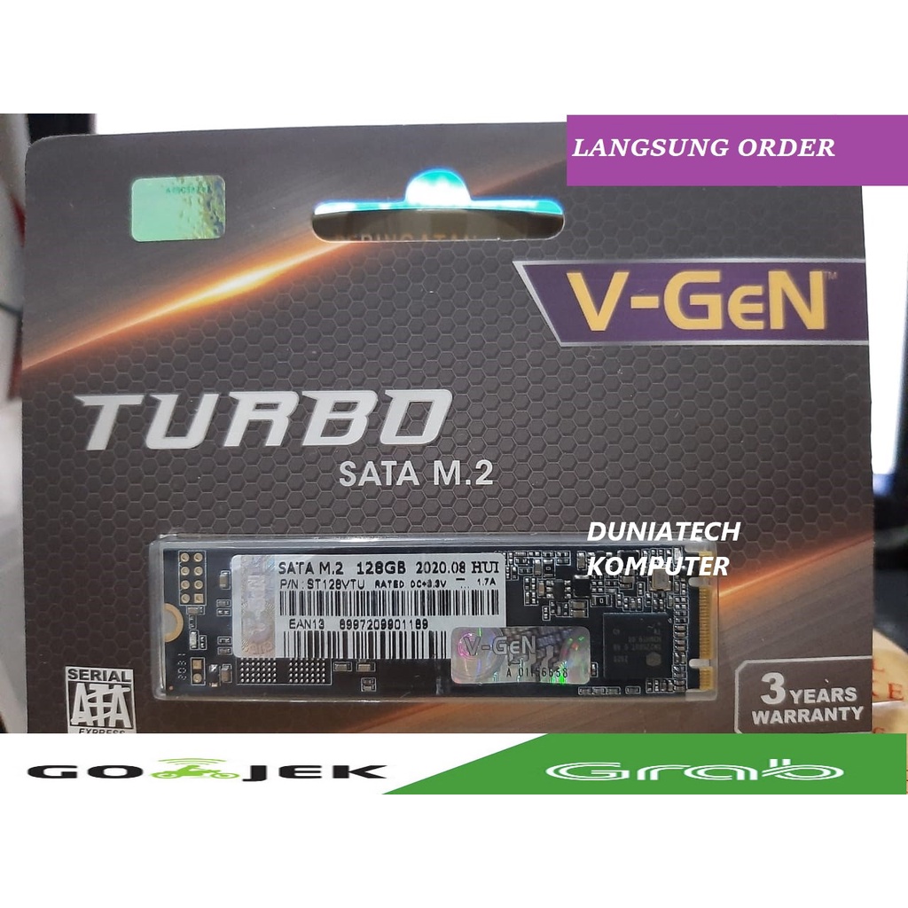 Jual V-GEN SSD M.2 SATA 128GB TURBO M2 128 GB VGEN 2280 bukan 120gb ...