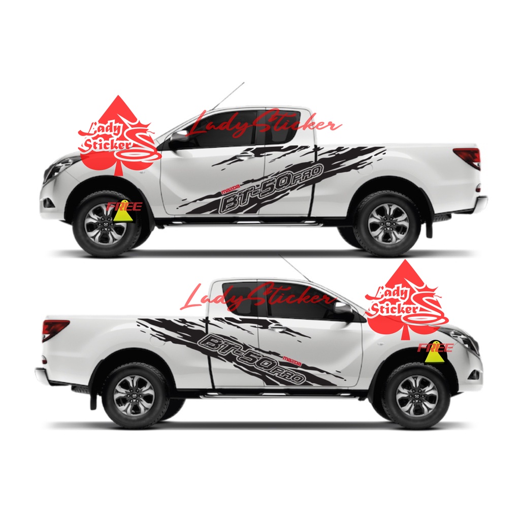 Jual sticker mazda bt50 pro cutting sticker stiker mobil mazda bt 50 ...