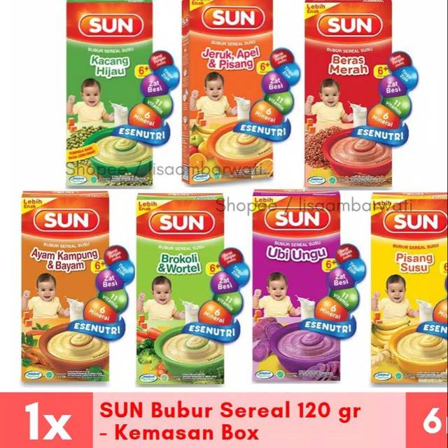 Jual Bubur Sun 120 gr kemasan box | Shopee Indonesia
