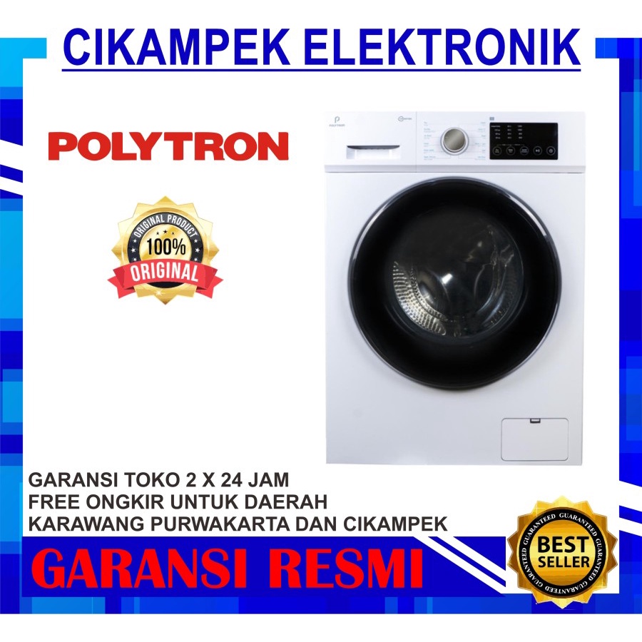 Jual Mesin Cuci Front Loading Inverter 100% kering 11 KG Polytron PFL ...