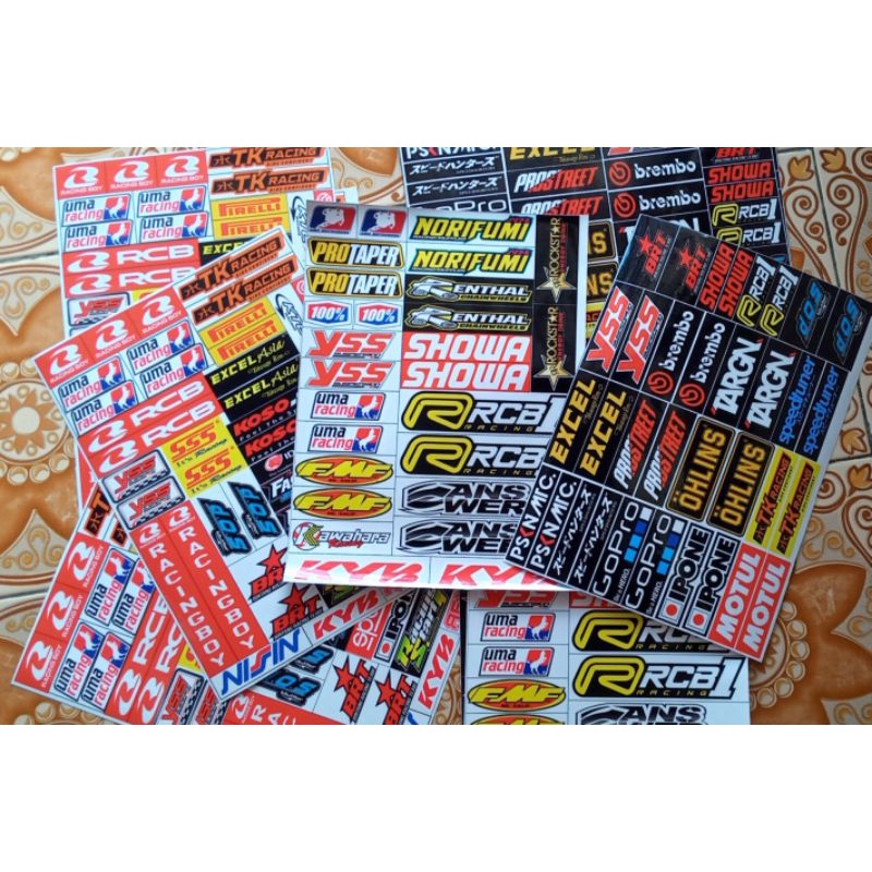 Jual Stiker Racing Lembaran Ukuran 25x35 cm | Shopee Indonesia