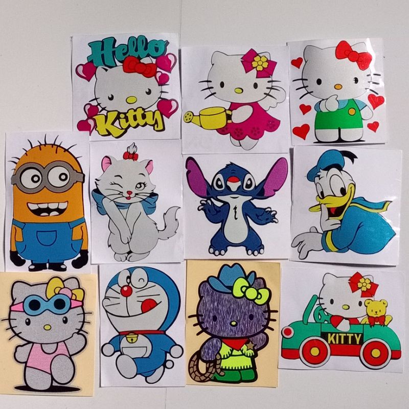 Jual Sticker Cutting Gambar Kartun Hello Kitty Kucing Marie stitch ...