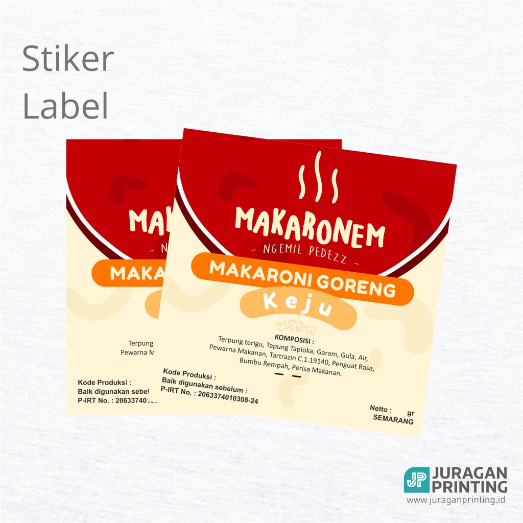 Jual Stiker Label Potong Manual, Stiker Persegi, Stiker label Kemasan ...