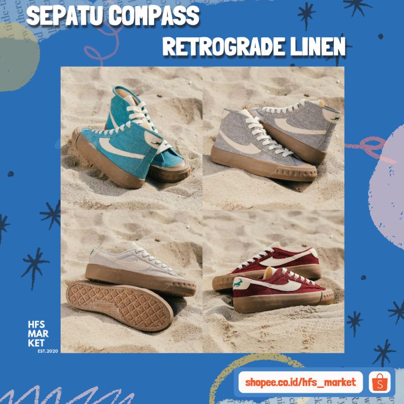 Jual [100%ORIGINAL] SEPATU COMPASS RETROGRADE LINEN - LIMITED EDITION ...