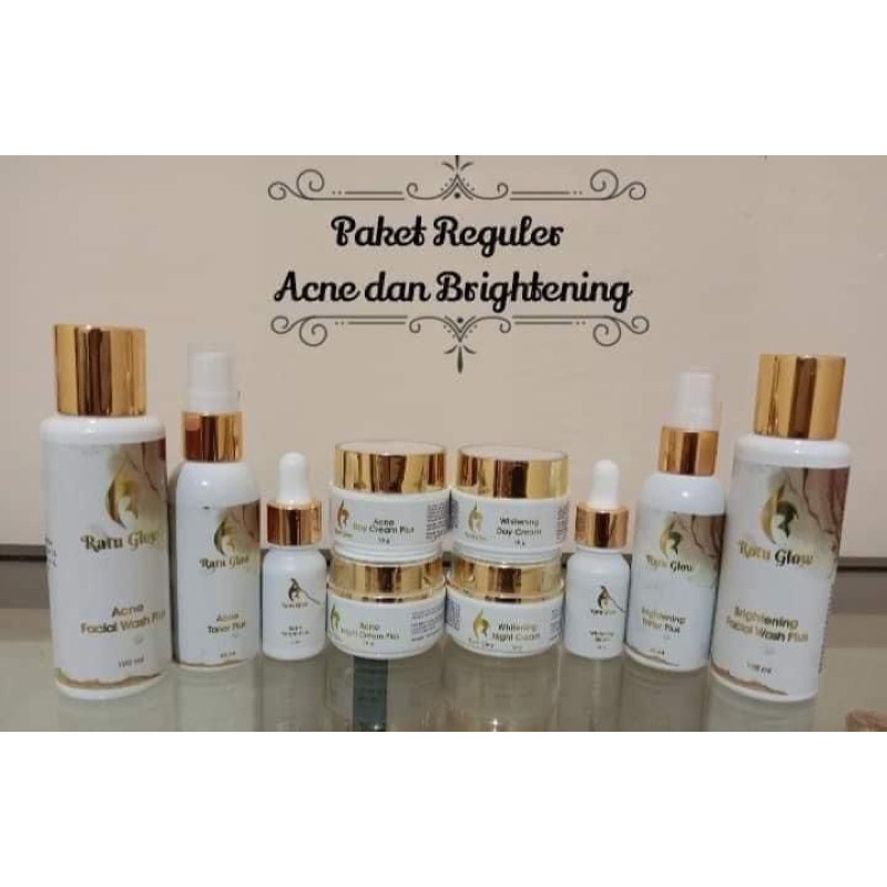 Jual RATU GLOW REGULER SKINCARE ORIGINAL paket acne dan brightening | Shopee Indonesia