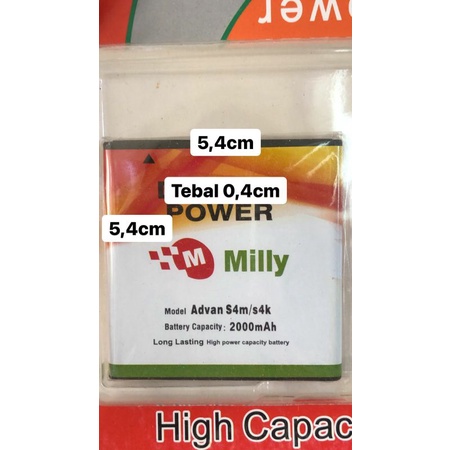 Jual BATERAI ADVAN SERI S4M/S4K MILLY DOUBLE POWER | Shopee Indonesia