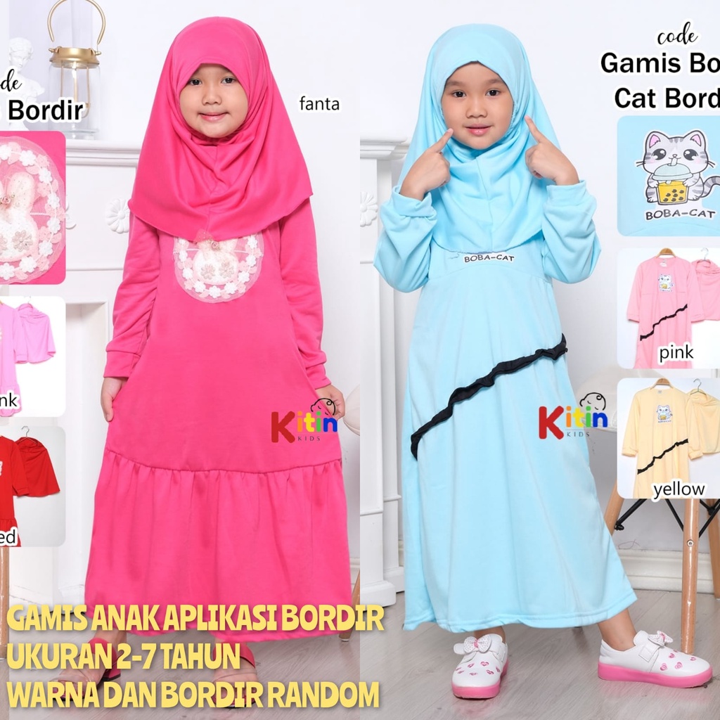 Jual GS - GAMIS ANAK SET HIJAB 2-7 TAHUN/ BAJU MUSLIM NGAJI ANAK ...