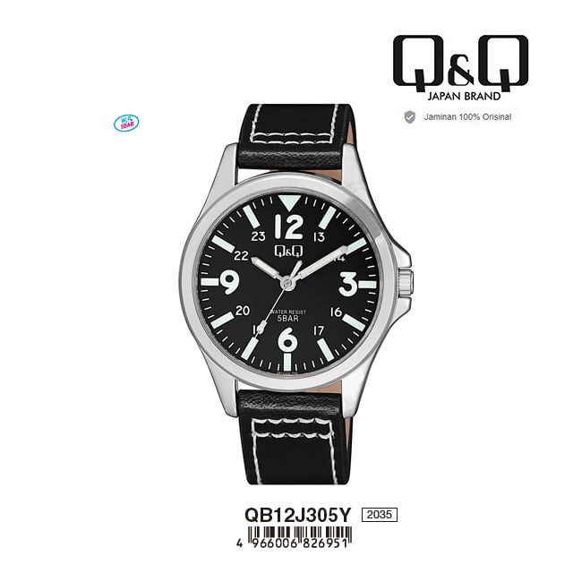 Jual Q&Q QNQ QQ ORIGINAL ANALOG WATCH JAM TANGAN PRIA TALI KULIT QB12 QB12J QB12J305Y | Shopee ...