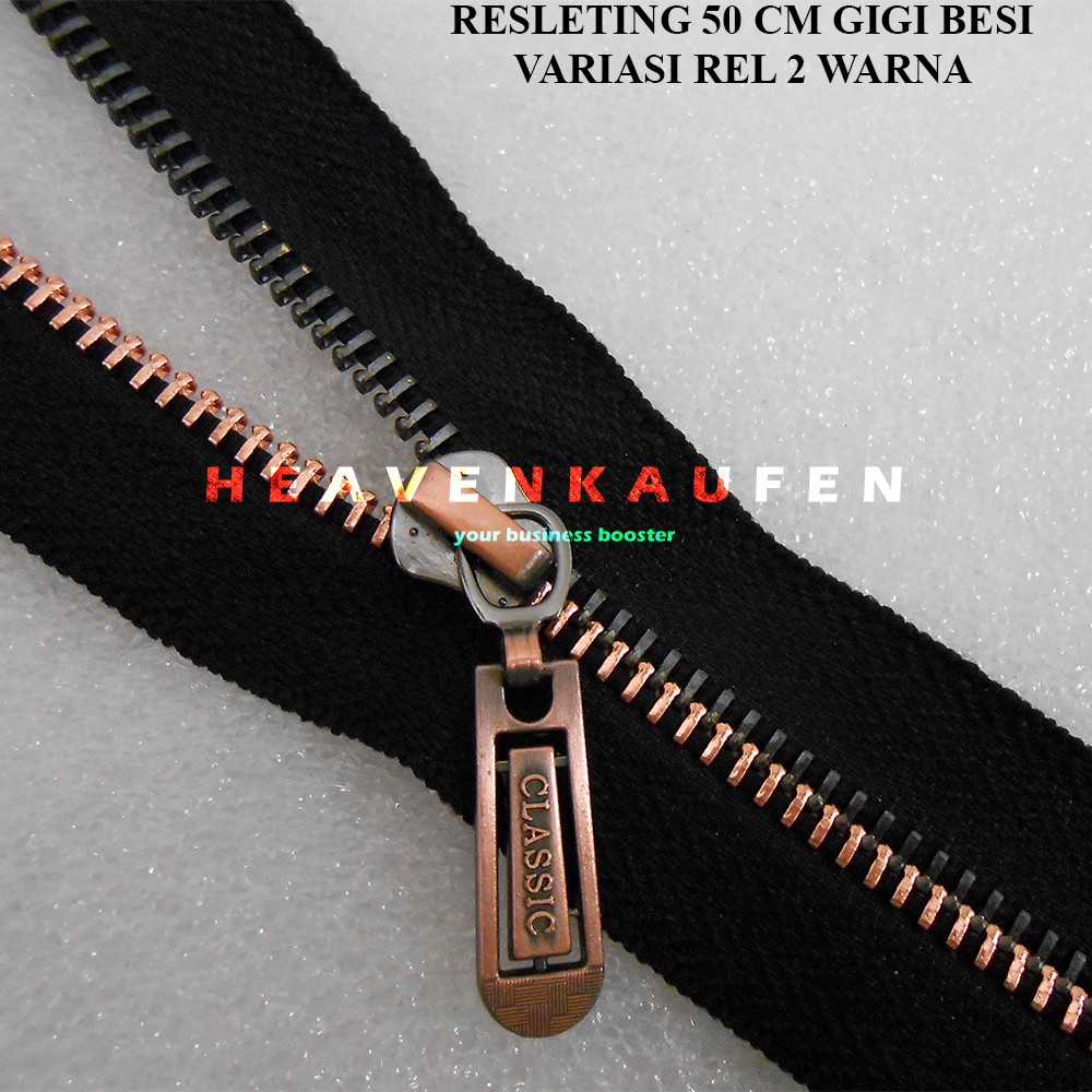 Jual Resleting Zipper Busana 50 cm Open - End Gigi Besi Variasi Gigi 2 ...