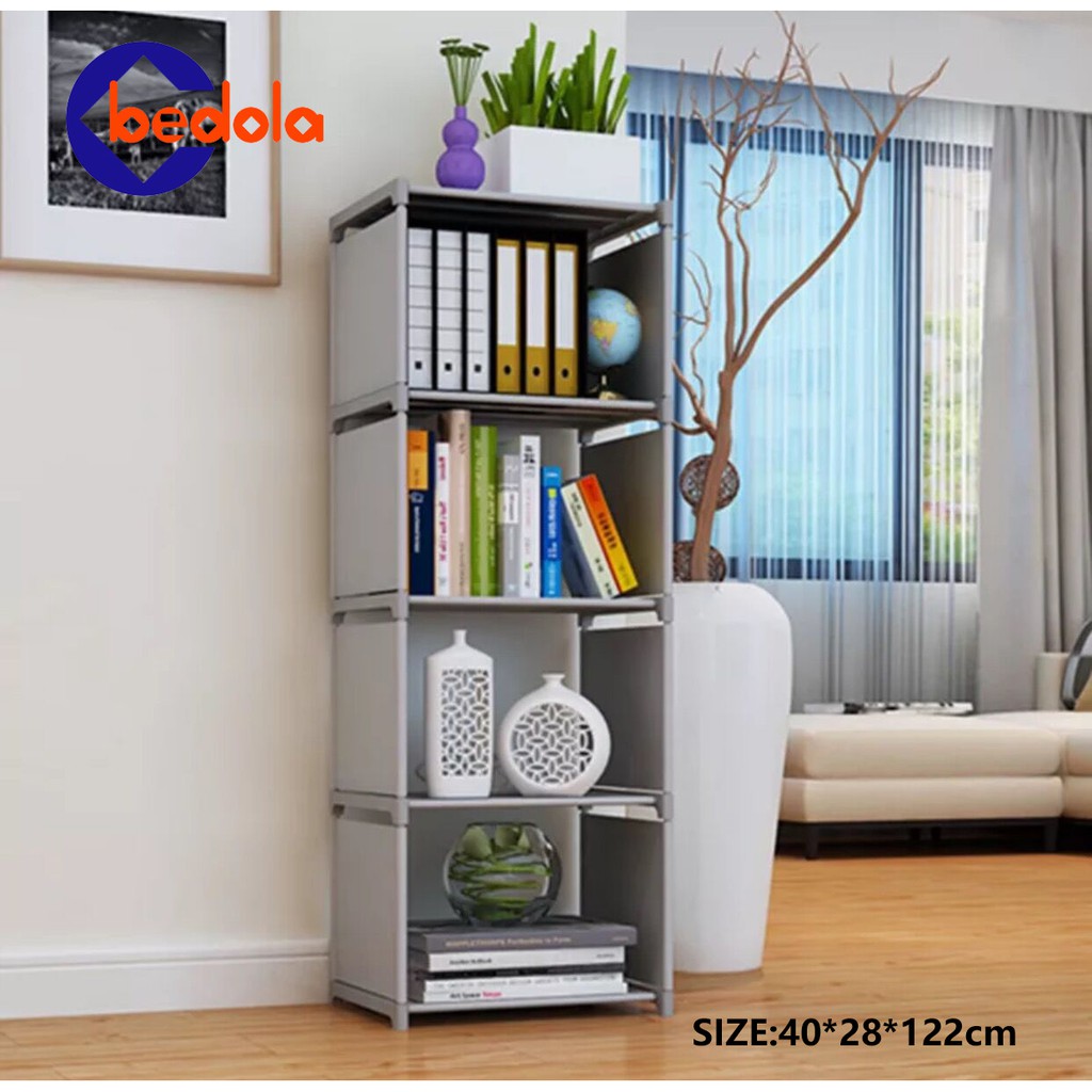 Jual Rak susun serbaguna rak buku portable lemari buku multifunsi ...