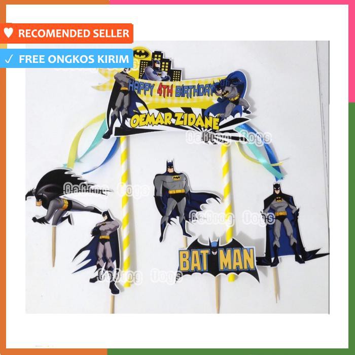 Jual TOPPER CAKE BIRTHDAY BATMAN CUSTOM | Shopee Indonesia