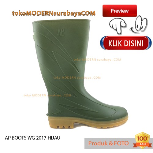Jual AP BOOTS WG 2017 GREEN Sepatu Boot Air Tinggi Boot Kerja | Shopee ...