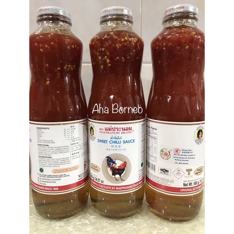 Jual Saos Thailand 980gr Sweet Chilli Sauce Maepranom 980gr / Saos ...