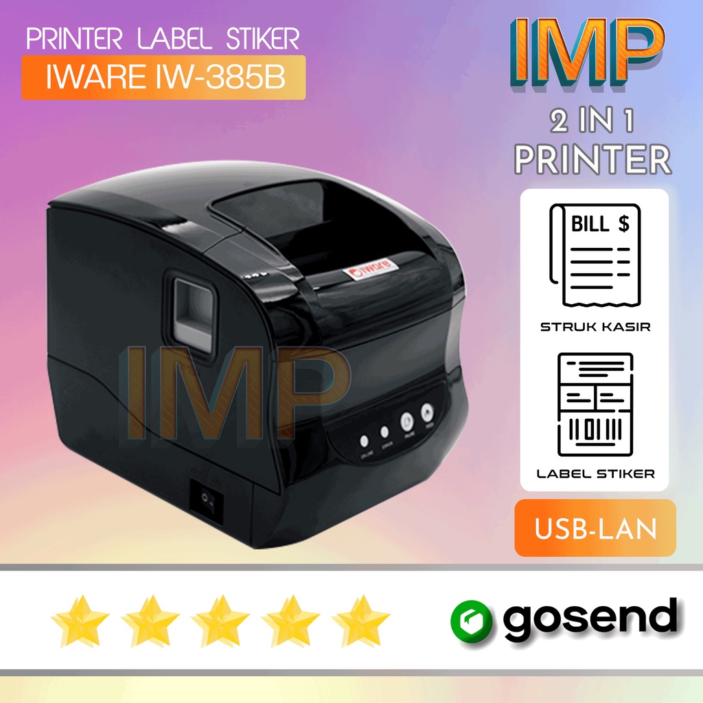 Jual Printer Thermal Label Barcode 80mm Usb Lan Iware IW385B | Shopee ...