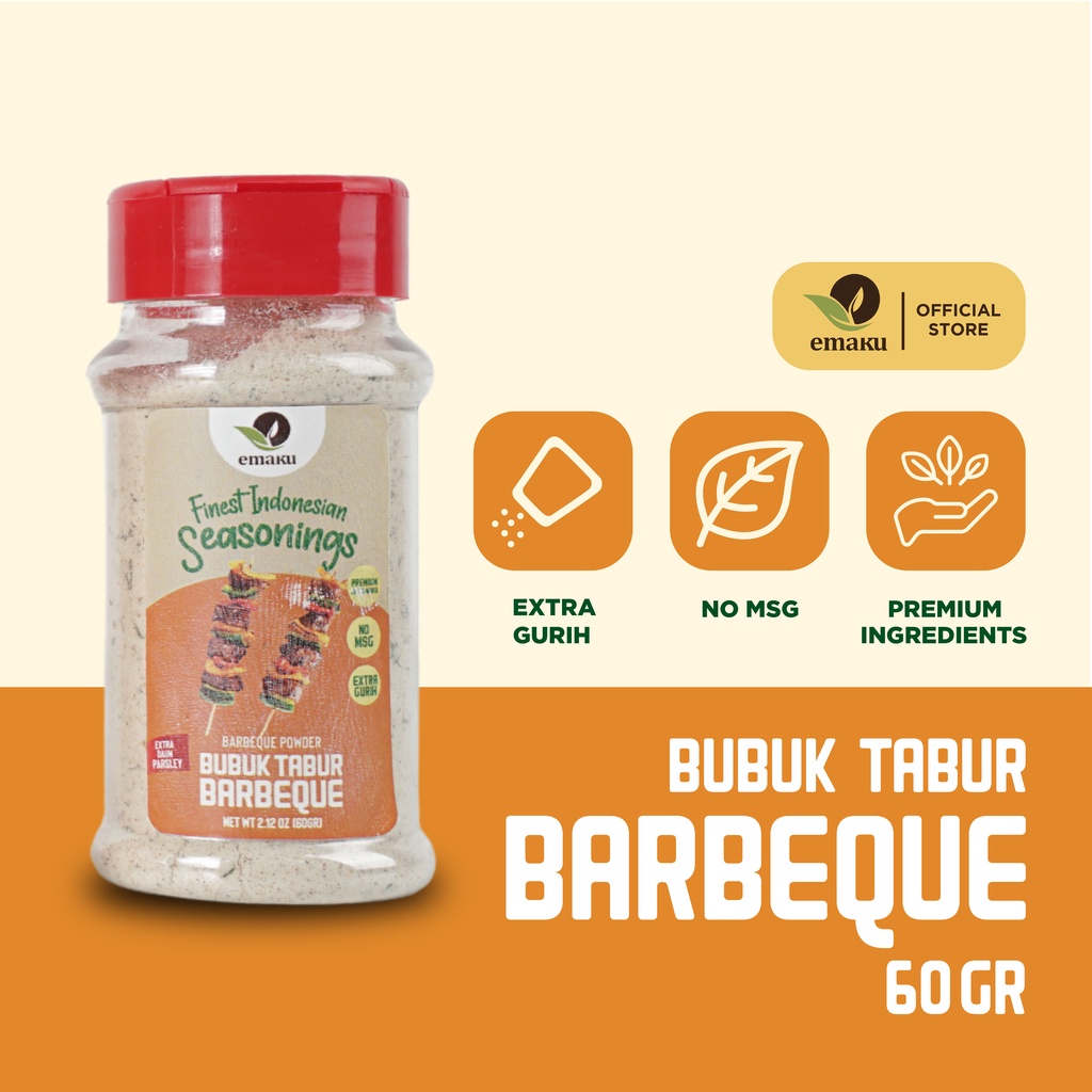 Jual Emaku Barbeque Powder Bumbu Masak Dapur Tabur Bubuk BBQ Non MSG ...