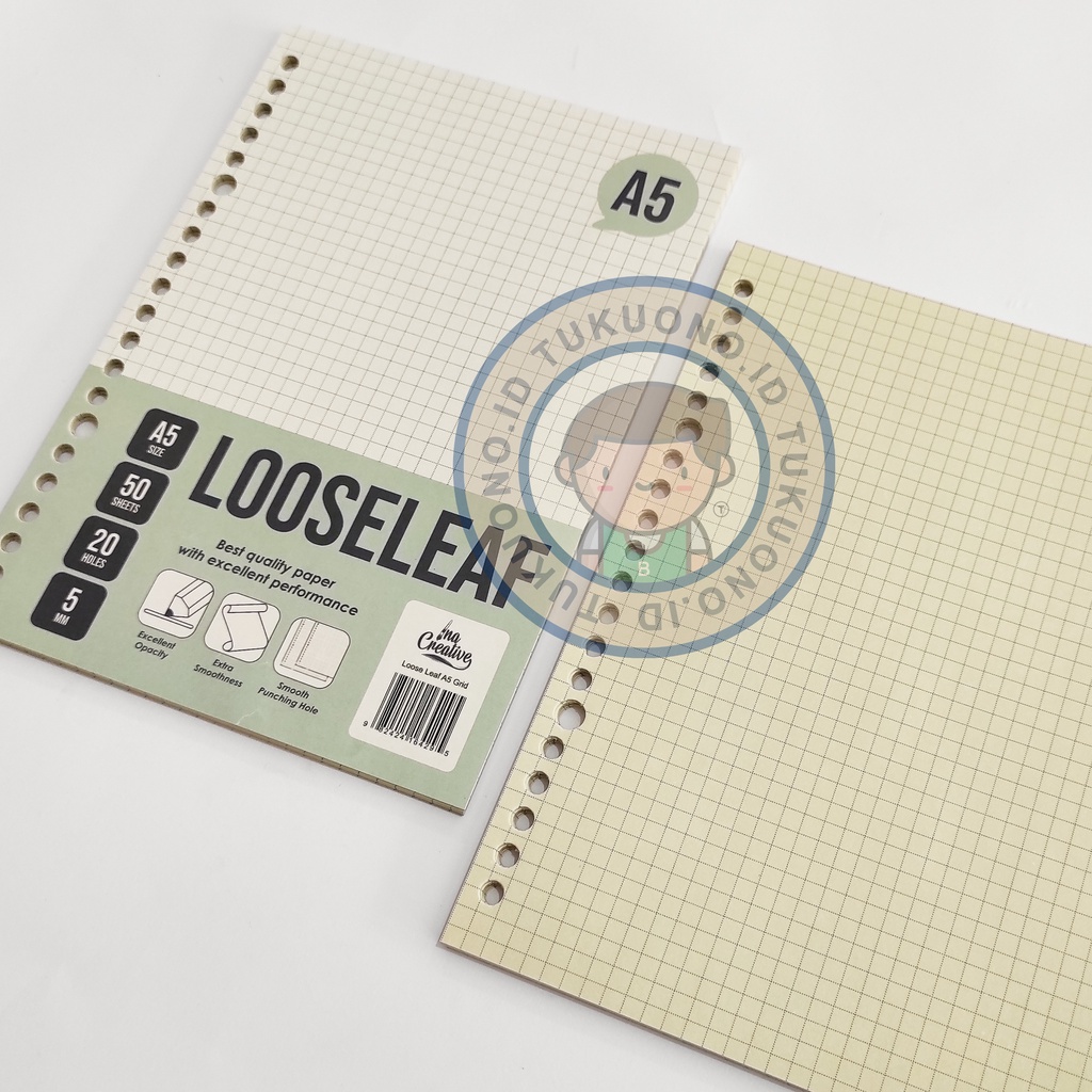 Jual INA Creative Loose Leaf A5 KOTAK-KOTAK isi 50 Lembar | Kertas Isi Binder File | Shopee ...