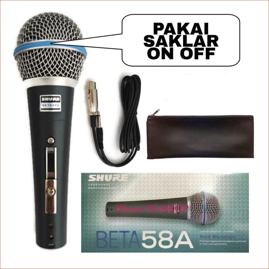 Jual Microphone BETA 58 A Mic/Mikropon Kabel | Shopee Indonesia
