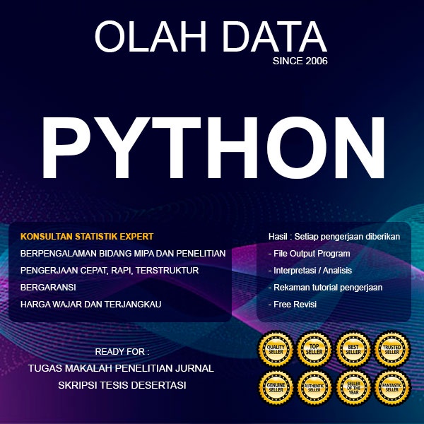 Jual Jasa Analisis Olah Data Penelitian PYTHON Lengkap Dengan ...