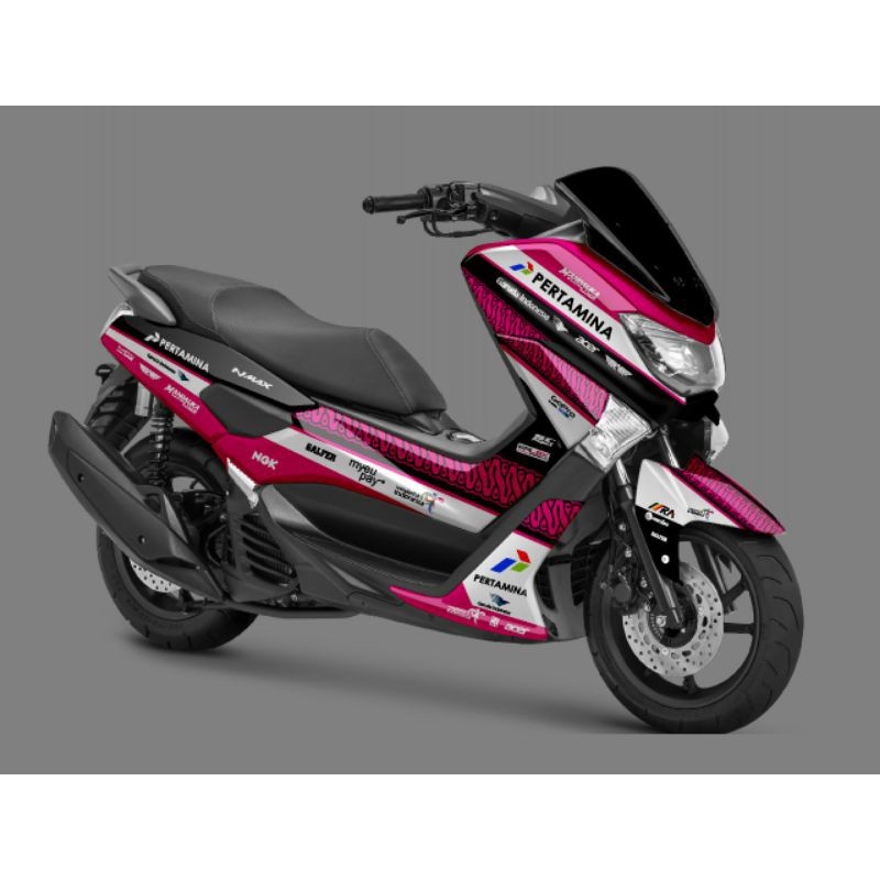 Jual Sticker Decal Nmax full body pink Pertamina Mandalika | Shopee ...
