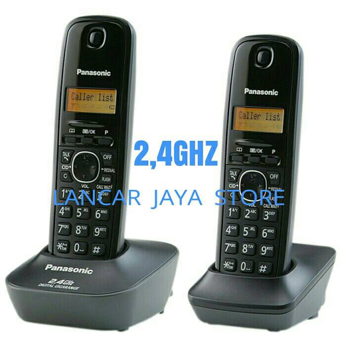 Jual Telepon Wireless Panasonic KX-TG3412 - Black (2 Handset) | Shopee Indonesia