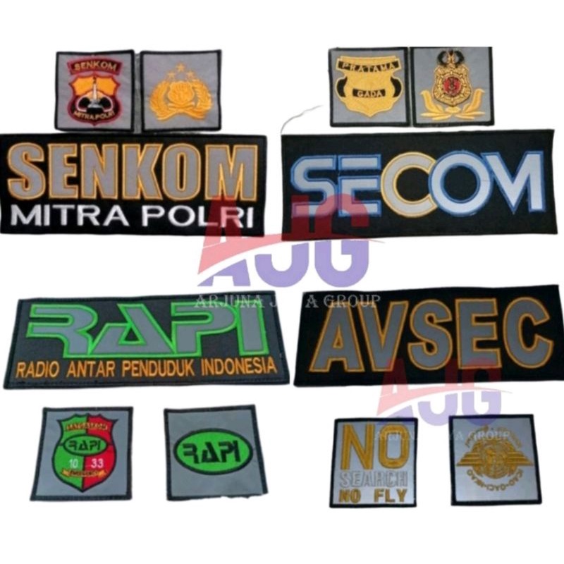 Jual Logo Senkom,atribut rapi,atribut sencom,logo bordir avsec | Shopee ...