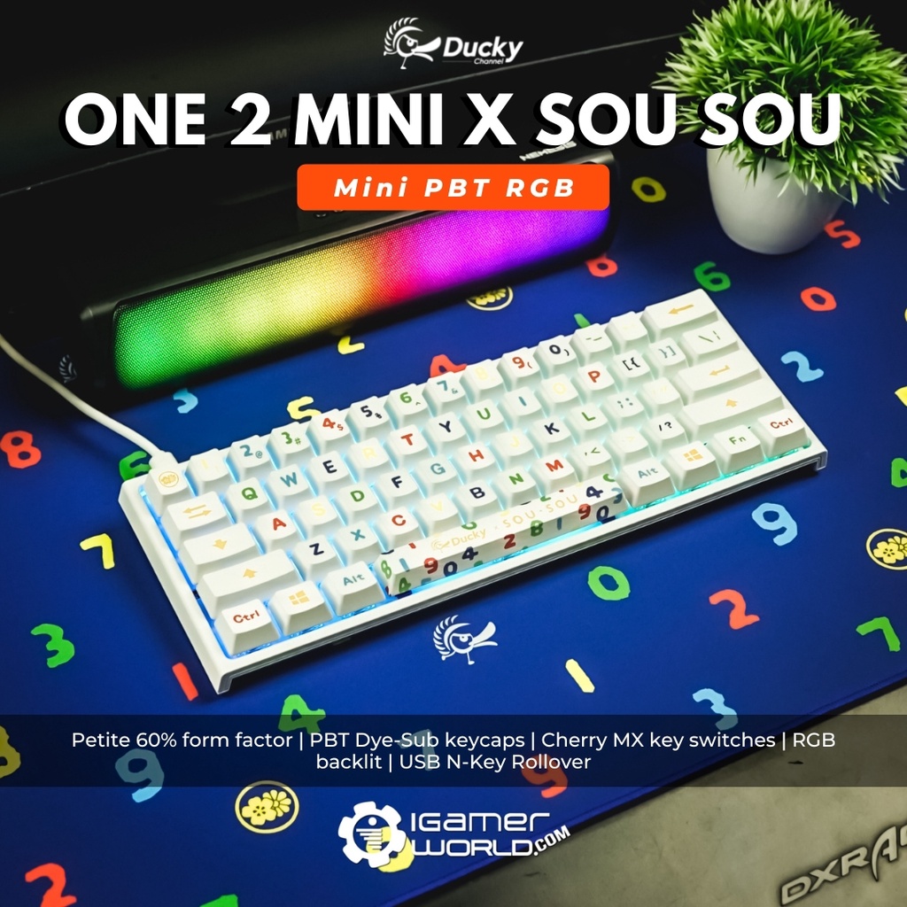 Jual Ducky X Sou Sou One 2 Mini PBT RGB Mechanical Gaming Keyboard ...