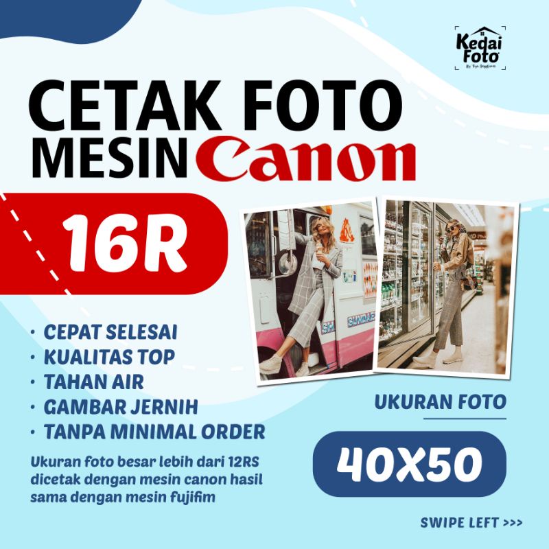 Jual Cetak Foto 16R Foto Doff Fujifilm Canon Foto Kualitas Lab (40x50cm ...